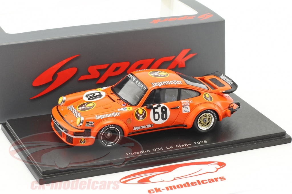 Spark 1:43 Porsche 934 #68 24h LeMans 1978 Dören, Holup, Poulain ...