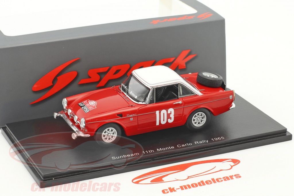 Spark 1:43 Sunbeam Tiger #103 11th Rallye Monte Carlo 1965 Cowan ...