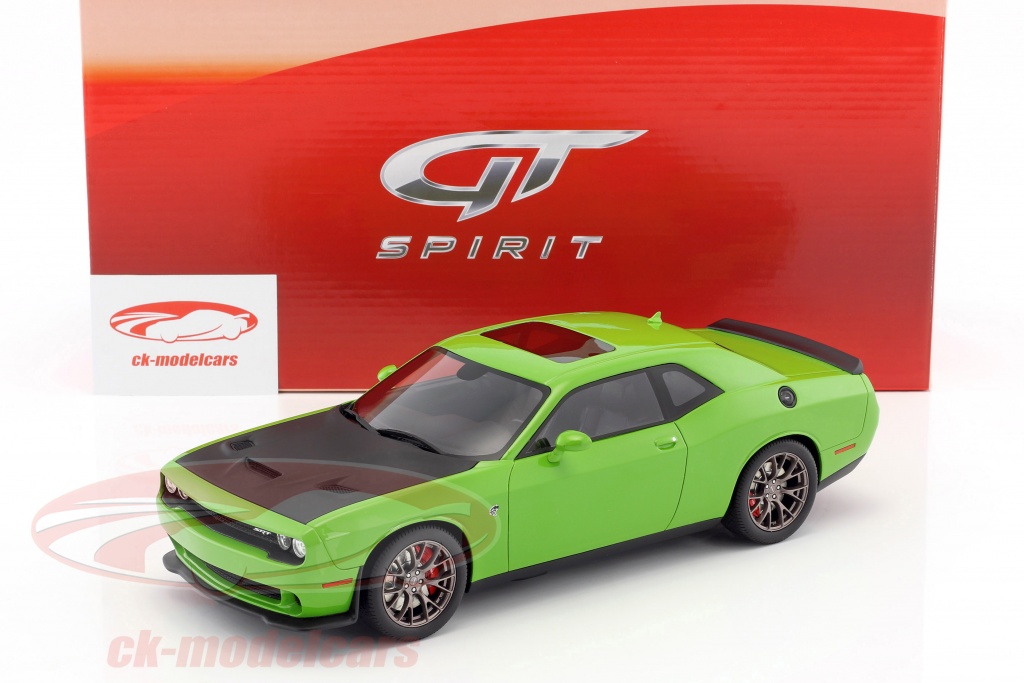GT-SPIRIT 1:18 Dodge Challenger Hellcat SRT 築 2016 グリーン / 黒 GT168 モデル 車 ...