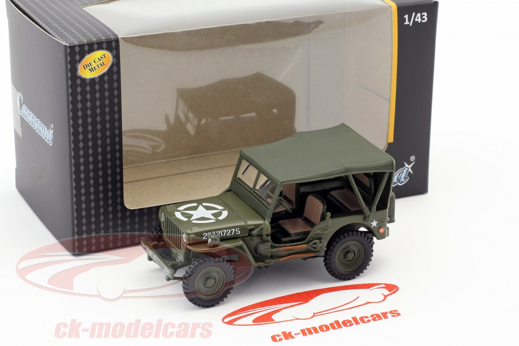 Cararama 1:43 Jeep Willys 4x4 Soft Top verde 4-91860 / 950D-4 modello ...