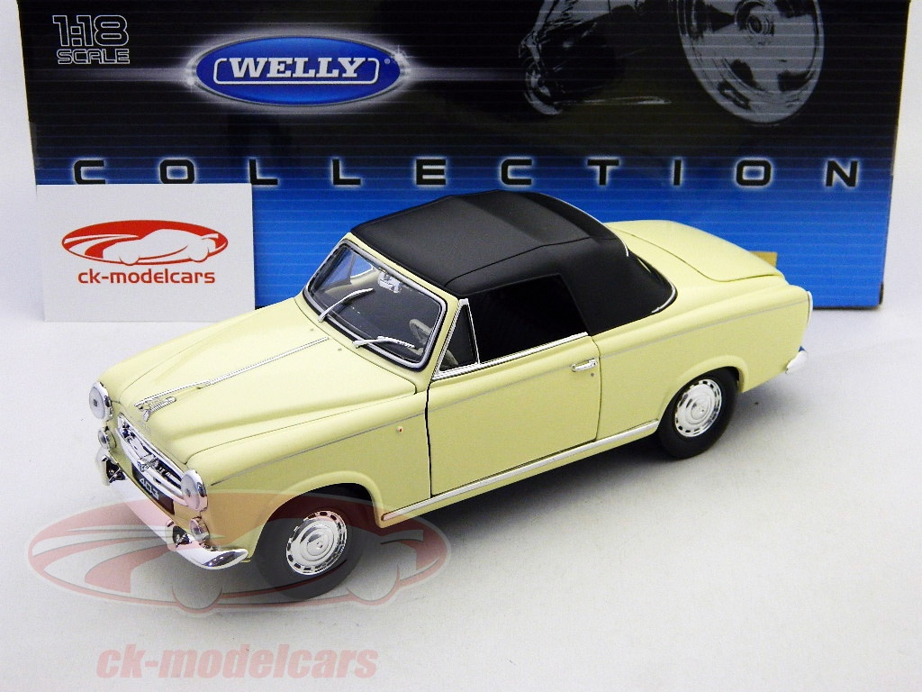 Welly 1:18 Peugeot 403 Cabriolet Bj. 1957 creamwhite 23090000 model car ...