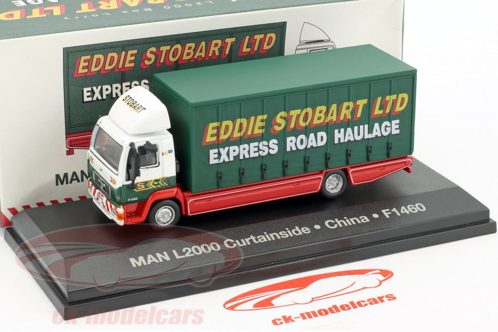 Atlas 1:76 MAN L2000 Curtainside China F1460 Stobart 绿 / 白 MAG JV9130 ...