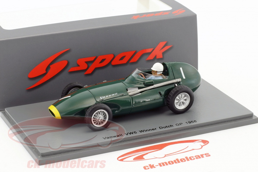 Spark 1:43 Stirling Moss Vanwall VW5 #1 winner Dutch GP formula 1 1958 ...