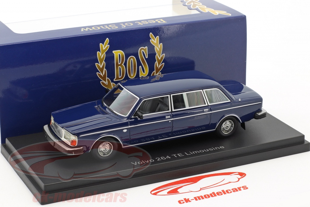 BoS-Models 1:43 Volvo 264 TE Limousine DDR dark blue BOS43381 model car ...
