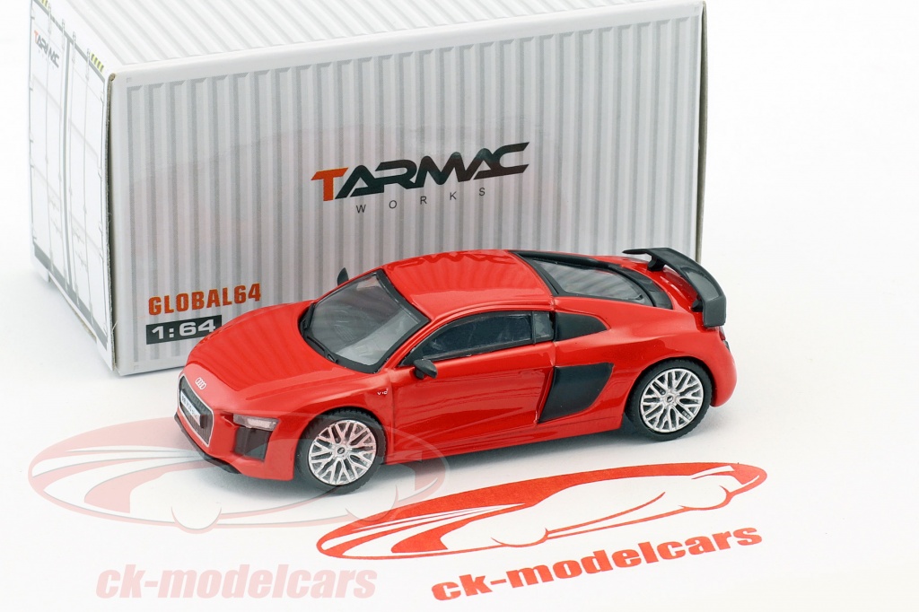 Tarmac Works 1:64 Audi R8 V10 Plus dinamita rojo T64G-001-RE modelo ...