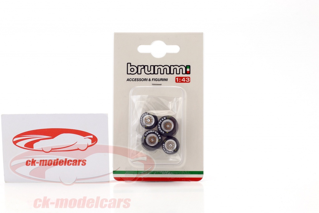 tire Set Goodyear For Ferrari 126 C2 formula 1 1982 1:43 Brumm F100 ...