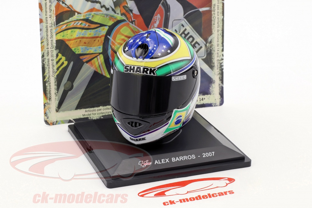 Altaya 1:5 Alex Barros MotoGP 2007 Last Race helmet GC024 model car ...