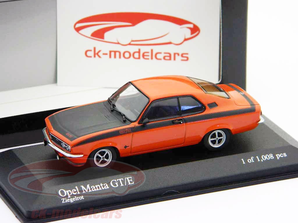 Minichamps 1:43 Opel Manta GT/E Bj. 1974 tile red-black 400045506 model ...