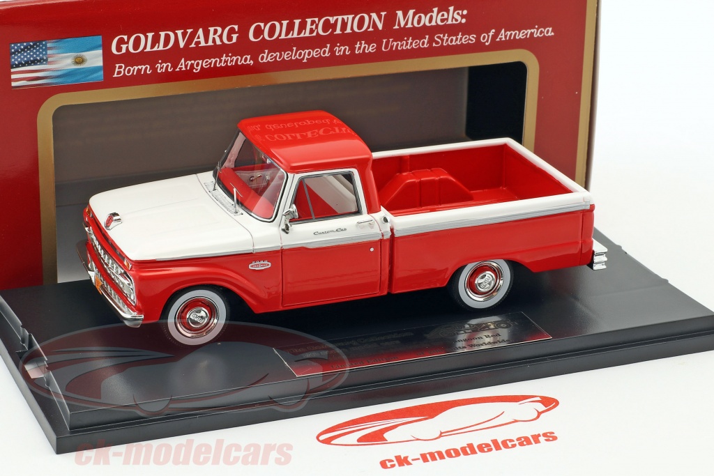 Goldvarg 1:43 Ford F-100 Pick-Up Baujahr 1965 rot / weiß GC-004B / GT ...