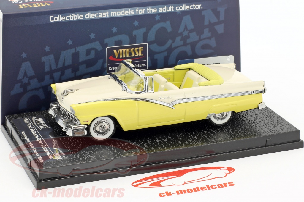 Vitesse 1:43 Ford Fairlane Open Convertible year 1956 yellow / white ...