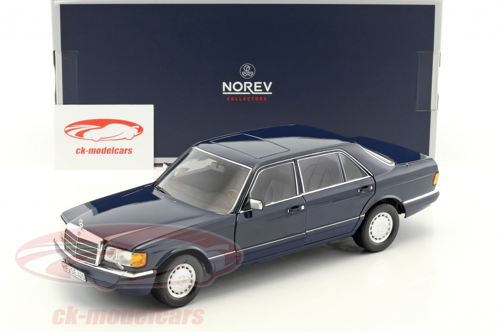 Norev 1:18 Mercedes-Benz 560 SEL W126 year 1991 dark blue 183465 model ...