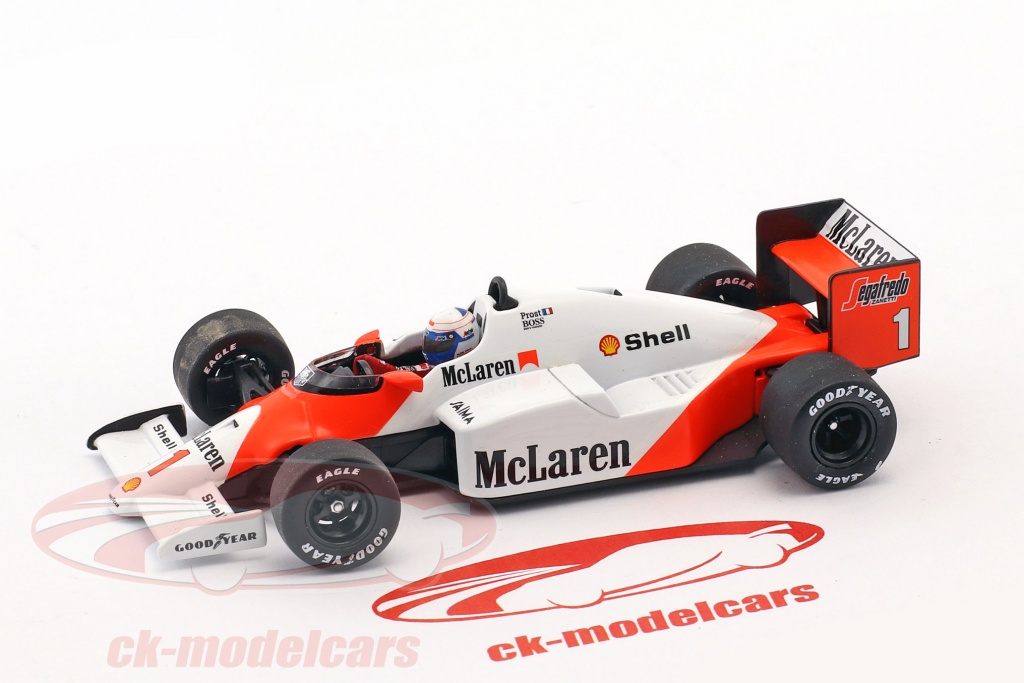 Minichamps 1:43 Alain Prost McLaren MP4/2C #1 World Champion F1 1986 with showcase CK48325 model ...