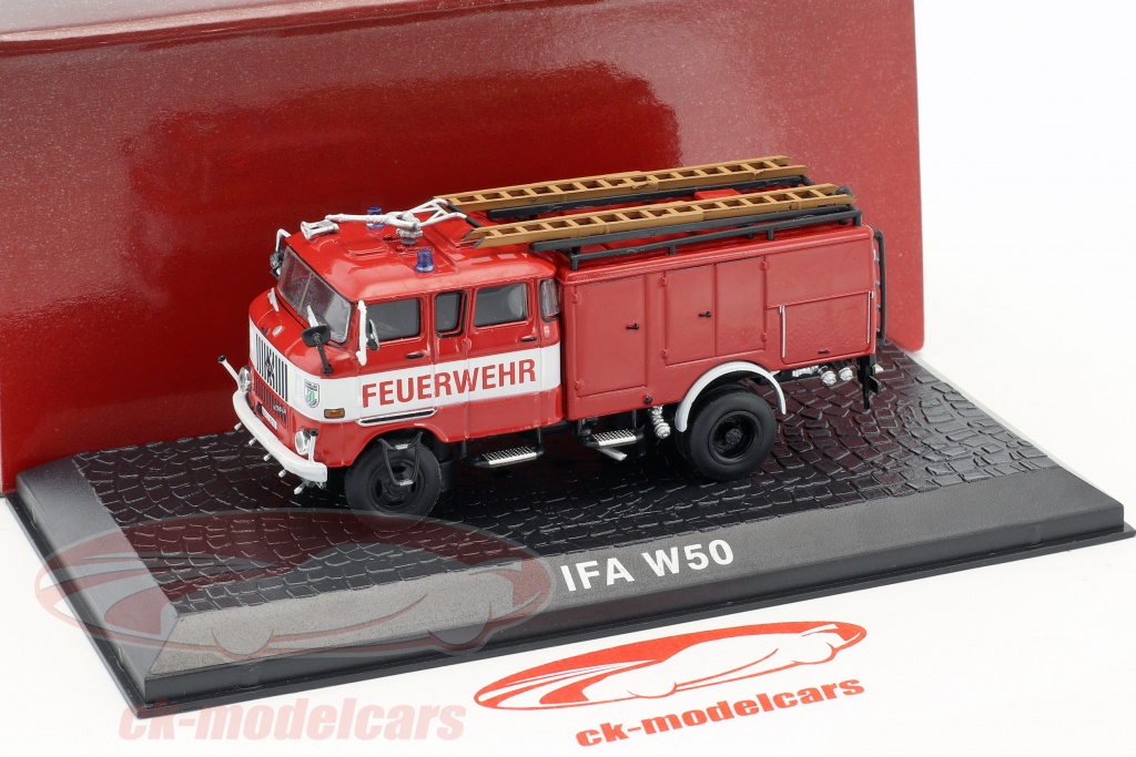 Atlas 1:72 IFA W50 fire Department TLF 16 year 1968 red 4144113 model ...