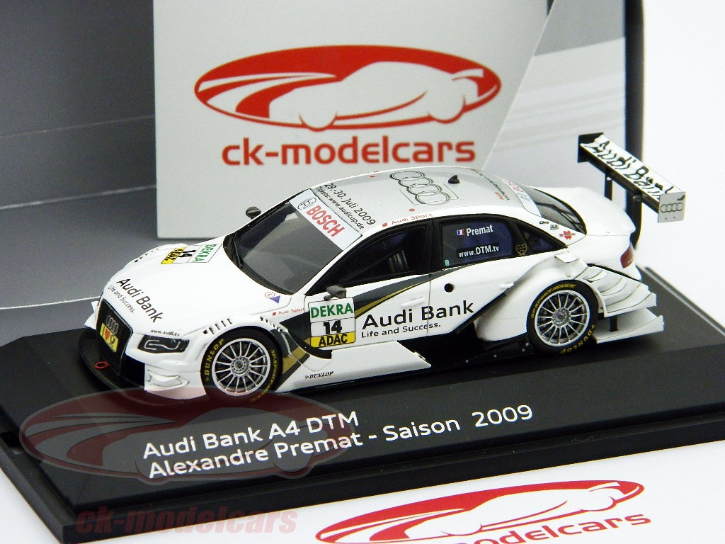 Spark 1:43 Alex Premat Audi A4 #14 Team Phoenix Audi Bank DTM 2009 502.09.001.83 Modellauto 502 ...