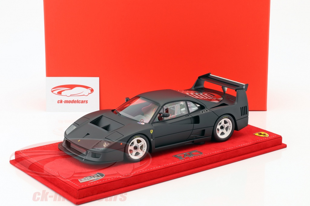 BBR Models 1:18 Ferrari F40 LM mat black P18139MB model car P18139MB ...