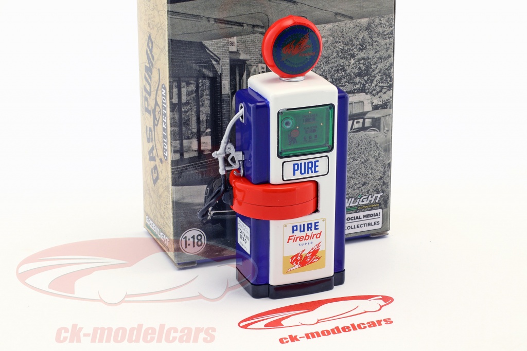 Greenlight 1:18 Wayne 100-A Pure Firebird gas pump 1948 blue / white ...