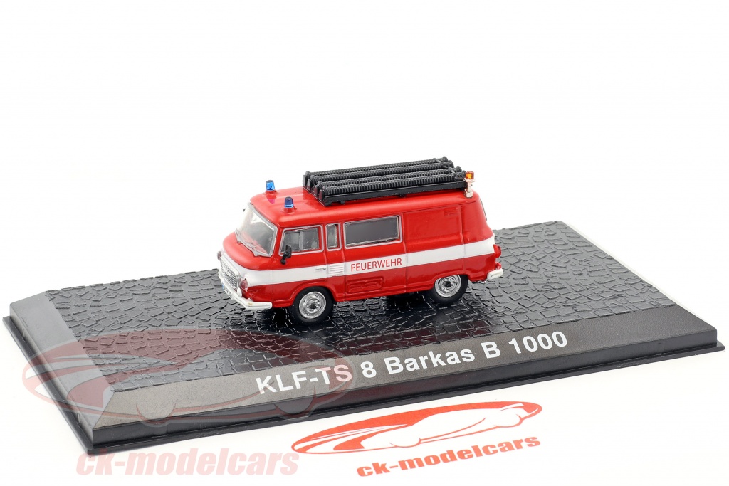 Altaya 1:72 Barkas B 1000 KLF-TS 8 fire Department red CK49148 model ...