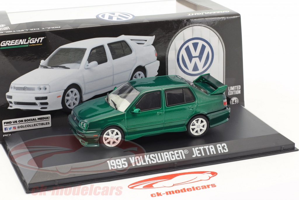 Greenlight 1:43 Volkswagen VW Jetta A3 year 1995 green version 49419 ...