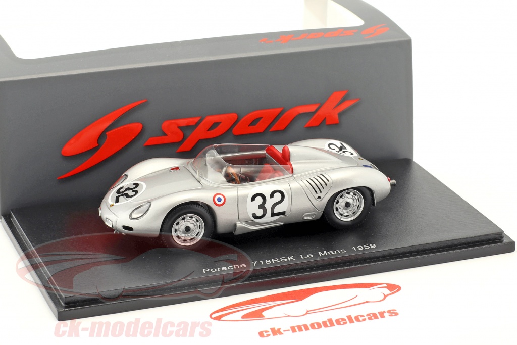 Spark 1:43 Porsche 718 RSK #32 24h LeMans 1959 Herrmann, Maglioli S4677 ...