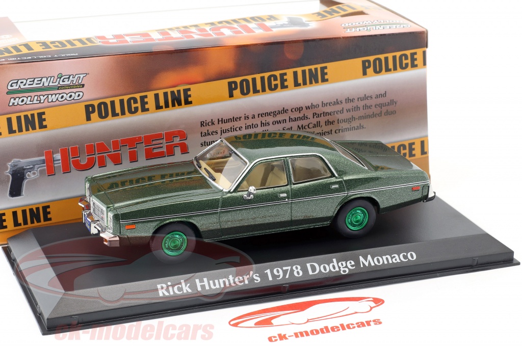 Greenlight 1:43 Rick Hunter's Dodge Monaco Baujahr 1978 TV-Serie Hunter ...