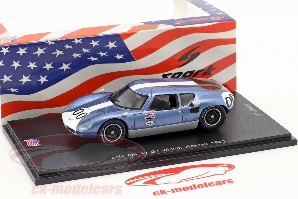Spark 1:43 Lola MK VI GT #00 ganador Nassau Tourist Trophy 1963 Augie ...