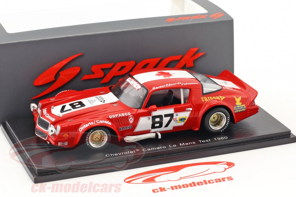 Spark 1:43 Chevrolet Camaro #87 24h LeMans Test 1980 Carter, Edwards ...