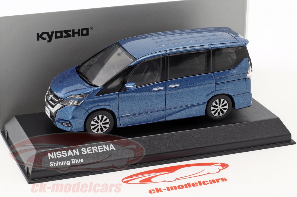 Kyosho 1:43 Nissan Serena C27 year 2016 blue metallic 03662BL model car ...