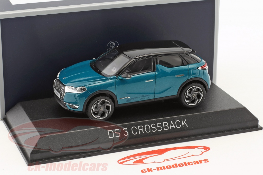 Norev 1:43 Citroen DS 3 Crossback year 2019 turquoise metallic / black ...