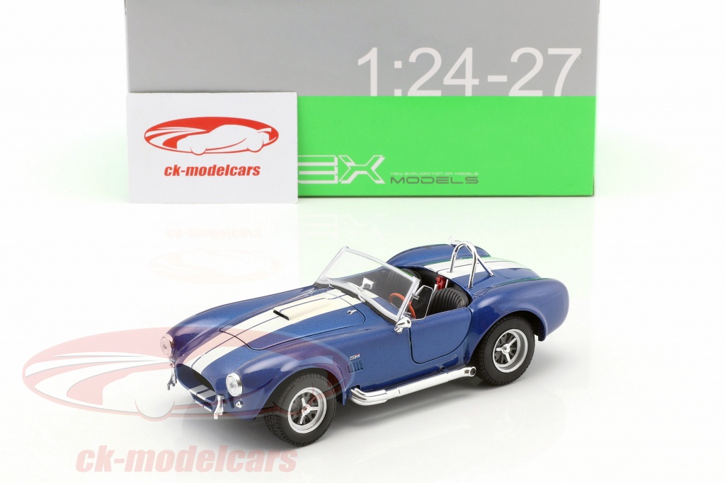 Welly 1:24 Shelby Cobra SC 427 Baujahr 1965 blau / weiß 24002b ...