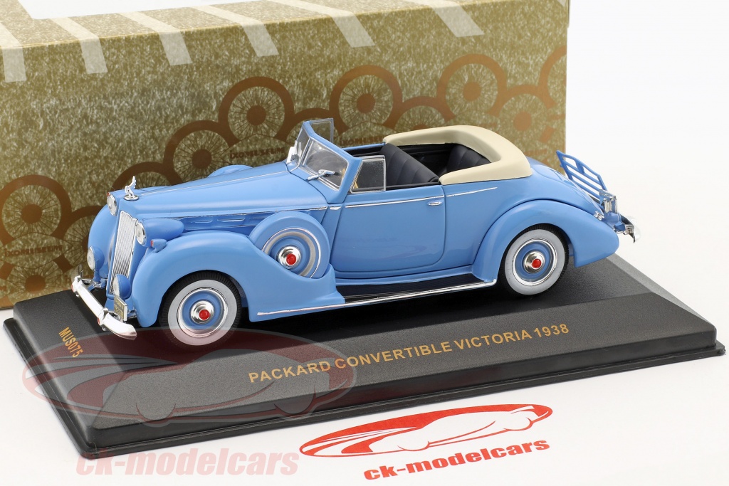 Ixo 1:43 Packard Convertible Victoria año de construcción 1938 azul ...