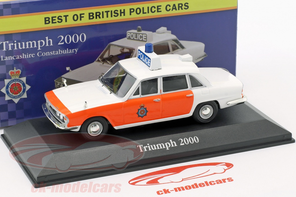 Atlas 1:43 Triumph 2000 British Police Lancashire Constabulary orange ...
