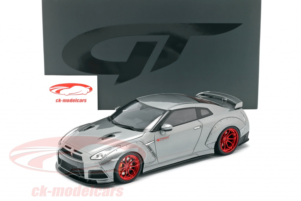 GT-SPIRIT 1:18 Nissan GT-R (R35) Prior Design 築 2015 グレー メタリック GT243 ...