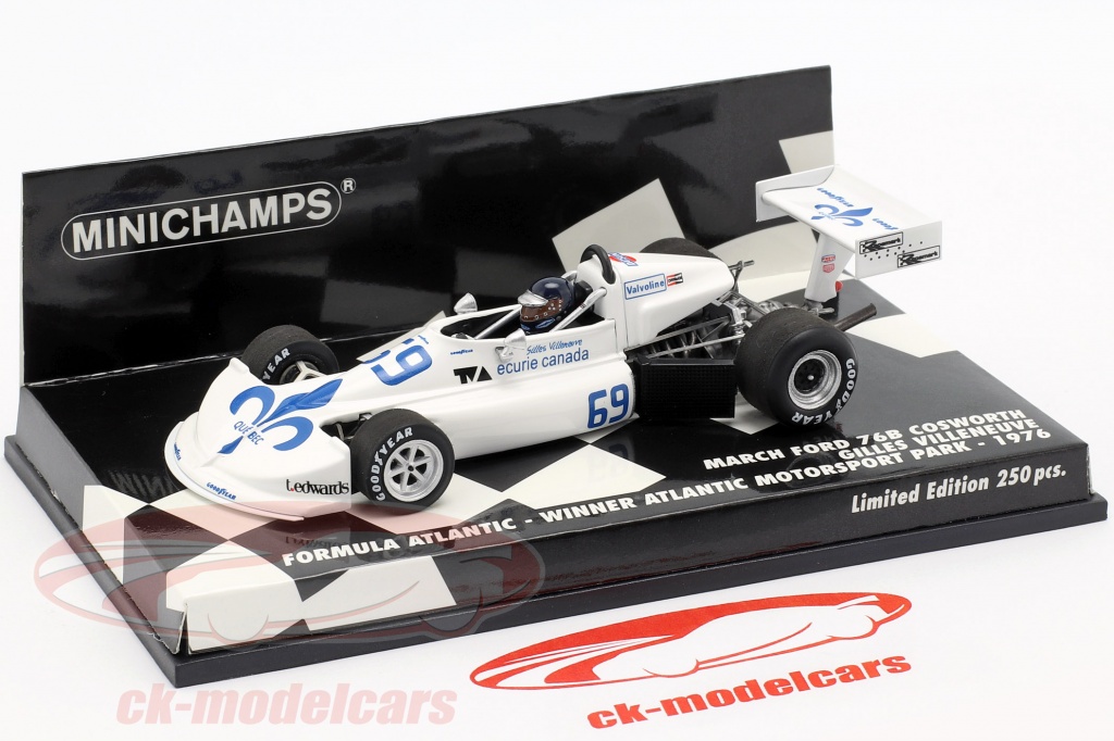 Minichamps 1:43 G. Villeneuve March Ford 76B #69 gagnant formule ...