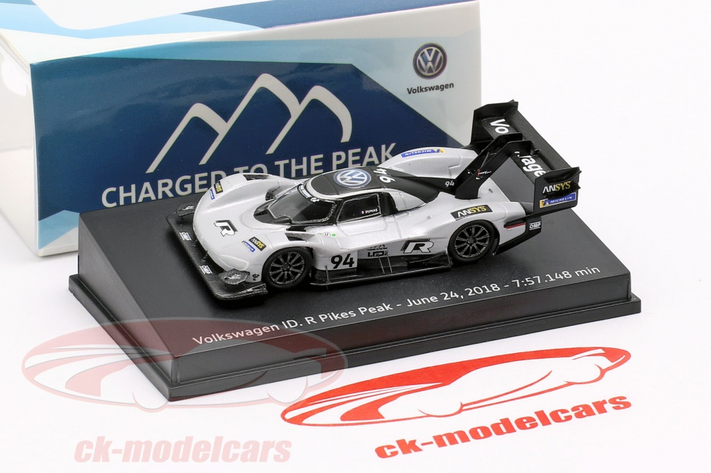Spark 1:87 Volkswagen ID.R #94 Pikes Peak Record june 24th, 2018 7:57 ...