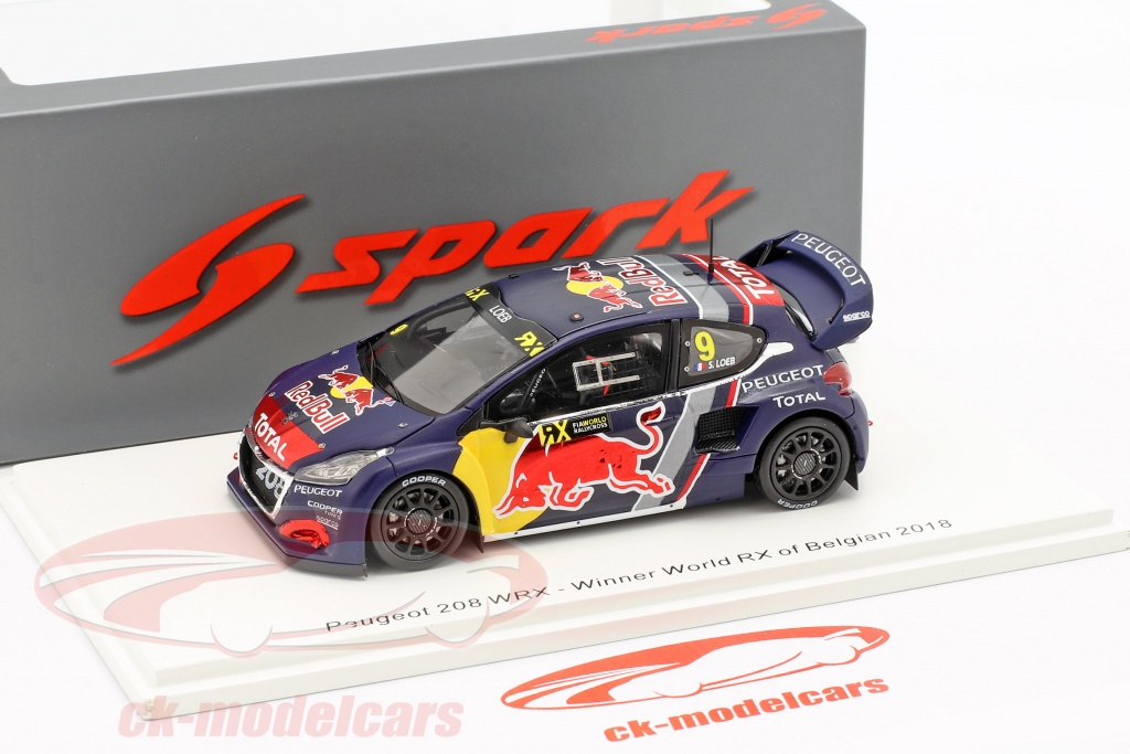 Spark 1:43 Peugeot 208 WRX #9 Winner World RX Belgium 2018 Sebastien ...