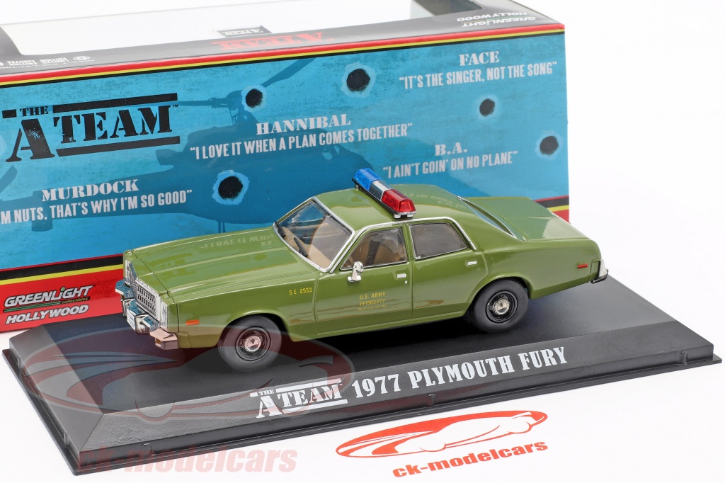 Greenlight 1:43 Plymouth Fury 1977 tv-serie de A-Team (1983-87) leger ...