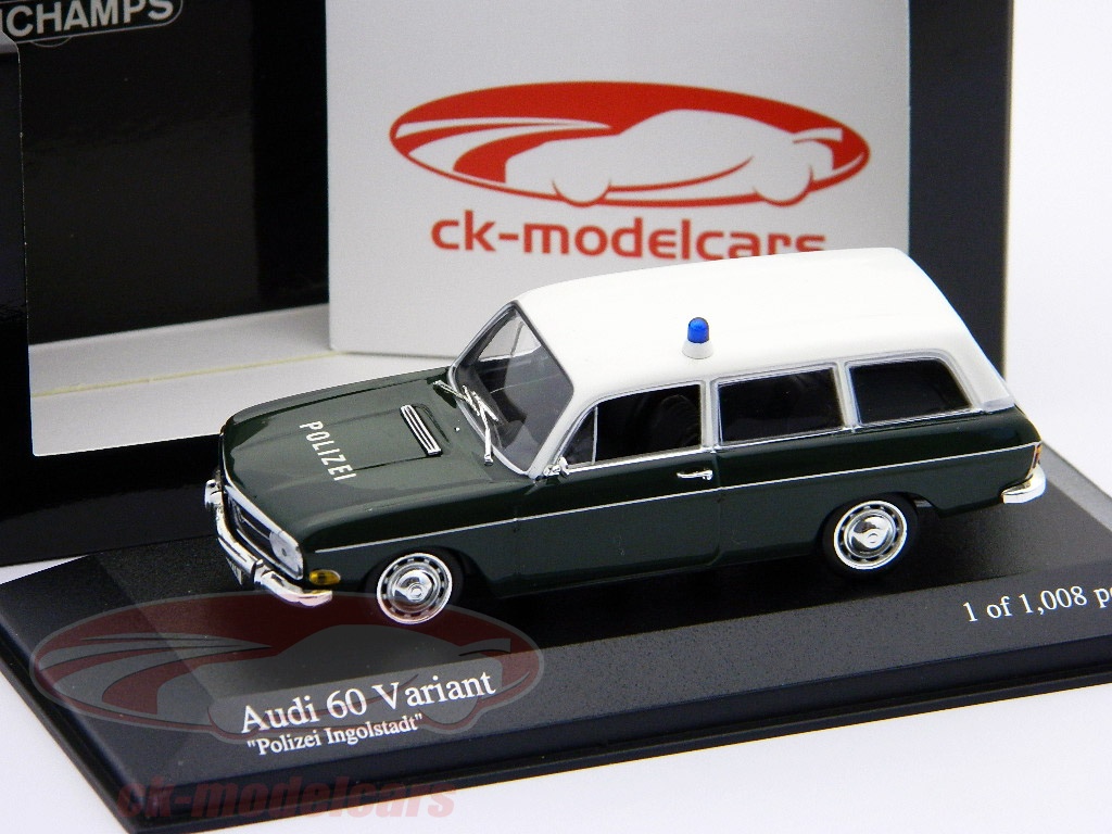 Minichamps 1:43 Audi 60 Variant 1970 german police Ingolstadt 400011390 ...