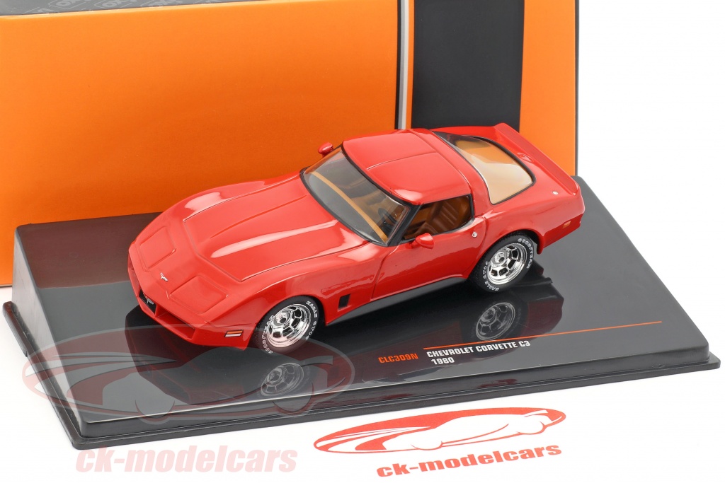 Ixo 1:43 Chevrolet Corvette C3 year 1980 red CLC309N model car CLC309N ...