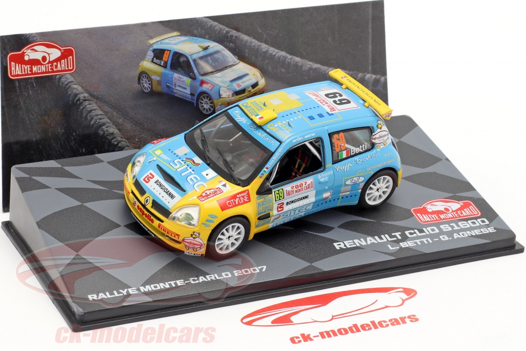 Altaya 1:43 Renault Clio S1600 #69 Rallye Monte Carlo 2007 Betti ...