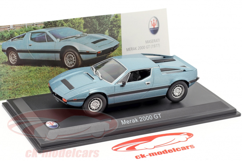 Altaya 1:43 Maserati Merak 2000 GT 築 1977 ライトブルー メタリック ABMAS016 モデル 車 ...
