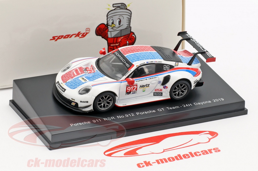 Spark 1:64 Porsche 911 RSR #912 3rd GTLM Class 24h Daytona 2019 Porsche ...