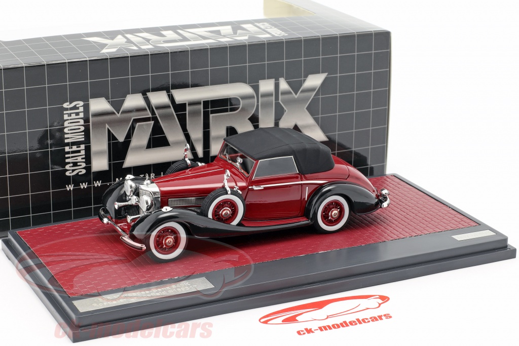 Matrix 1:43 Mercedes-Benz 540K Roadster Lancefield Closed Top 1938 rojo ...