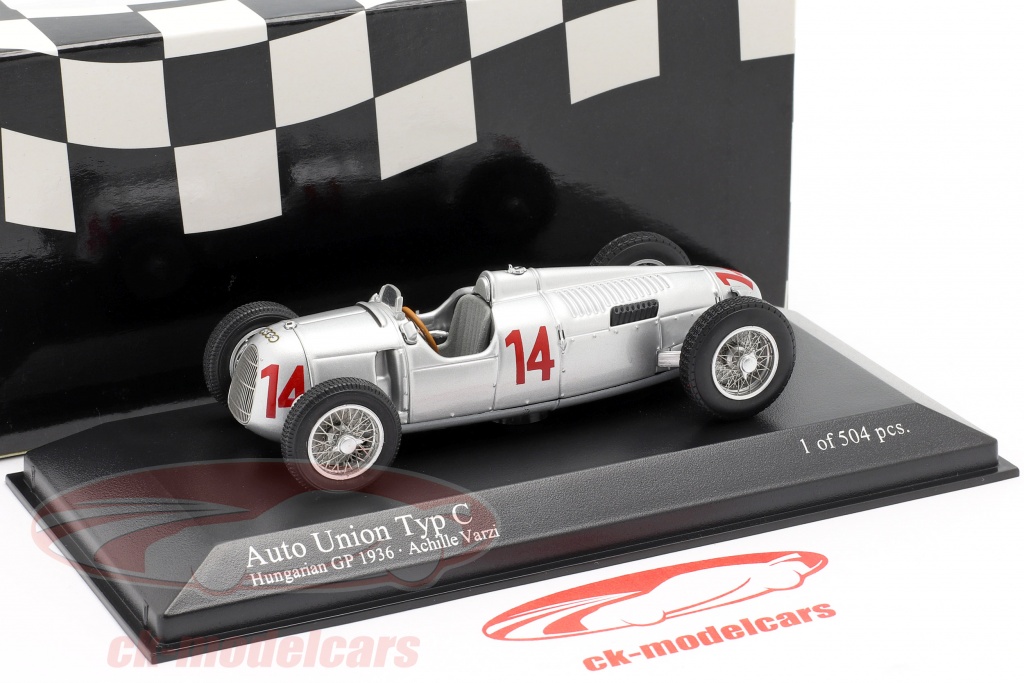 Minichamps 1:43 Achille Varzi Auto Union Typ C #14 Hungarian GP Formula ...