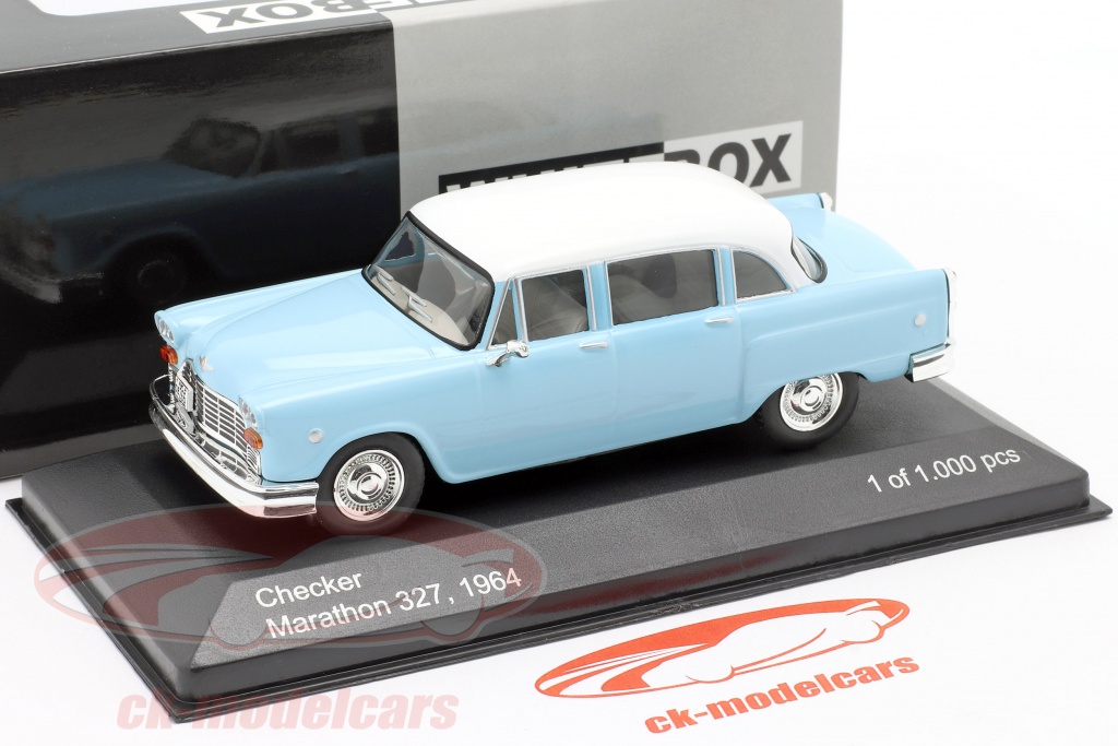 WhiteBox 1:43 Checker Marathon 327 year 1964 light blue / white WB202 ...