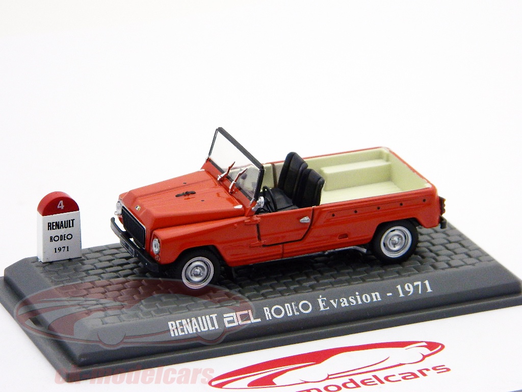 Ixo 1:43 Renault 4 Rodeo ACL Evasion rouge / rouge année 1971 Altaya ...