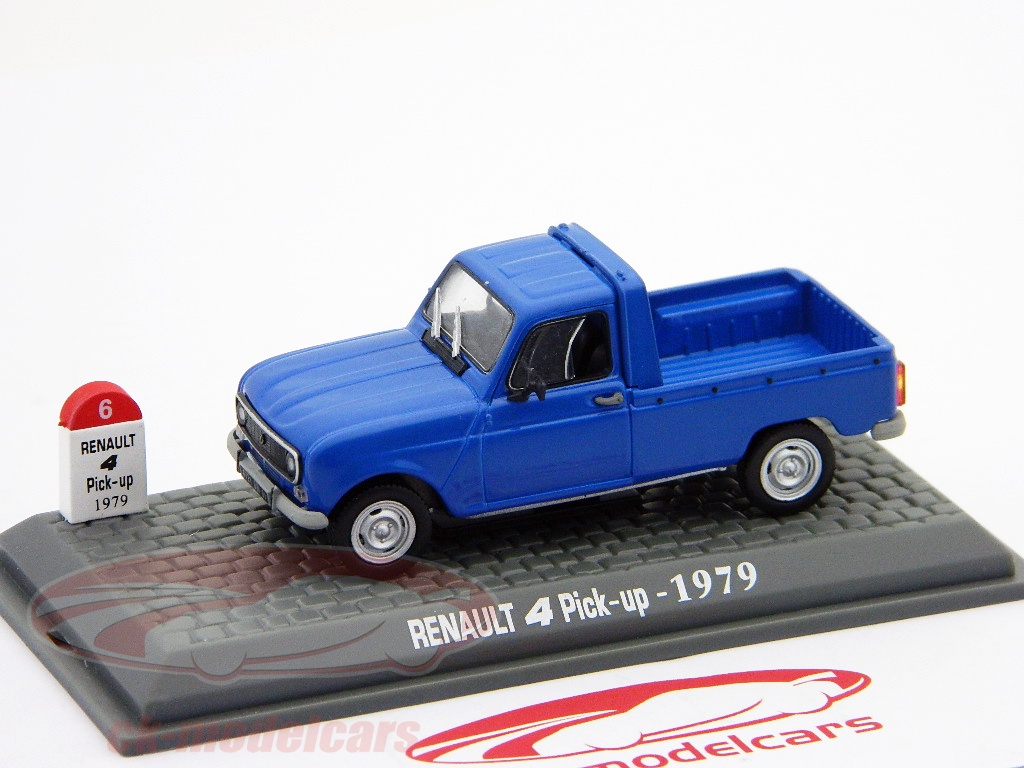 Ixo 1:43 Renault 4 pick-up bleu / bleu 1979 Altaya 006A modèle voiture 006A