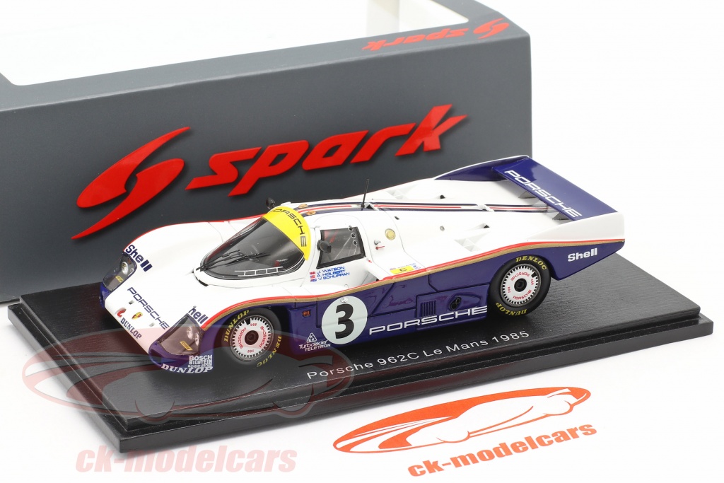 Spark 1:43 Porsche 962C #3 24h LeMans 1985 Holbert, Watson, Schuppan ...