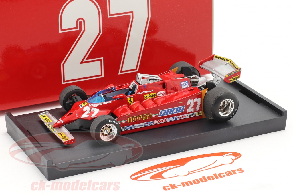 Brumm 1:43 G. Villeneuve Ferrari 126CX comprex #27 Practice GP USA ...