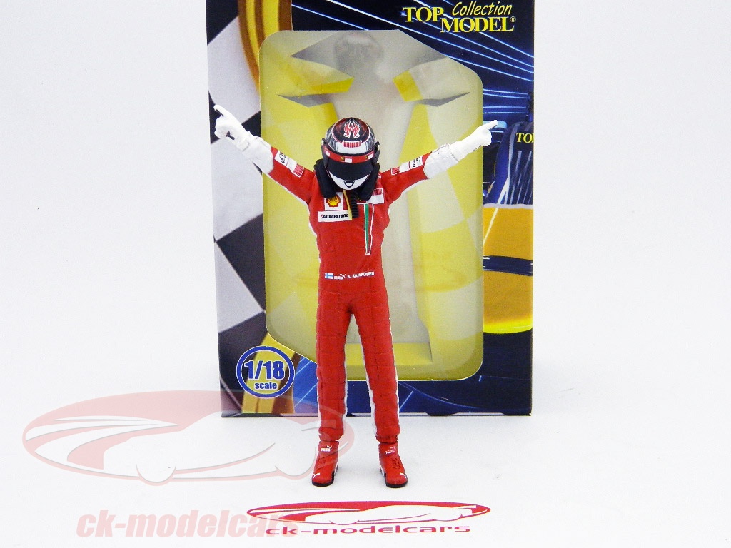 TopModelCollection 1:18 K. Raikkonen Fahrerfigur Formel 1 Weltmeister ...