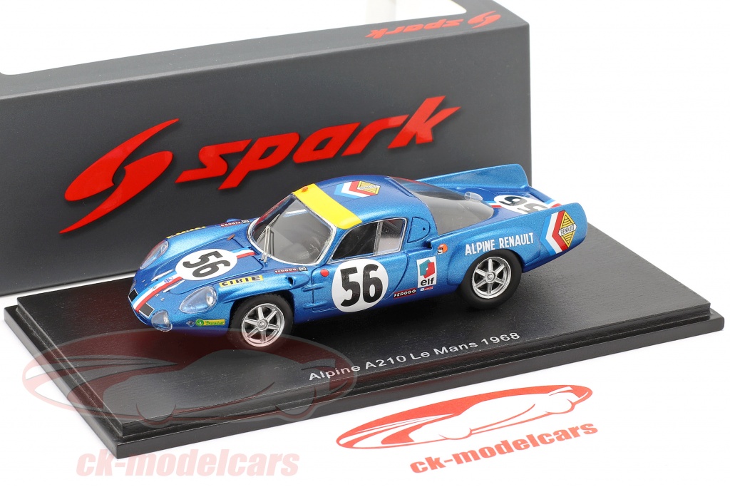 Spark 1:43 Alpine A210 #56 24h LeMans 1968 Marnat, Gerbault S5474 model ...